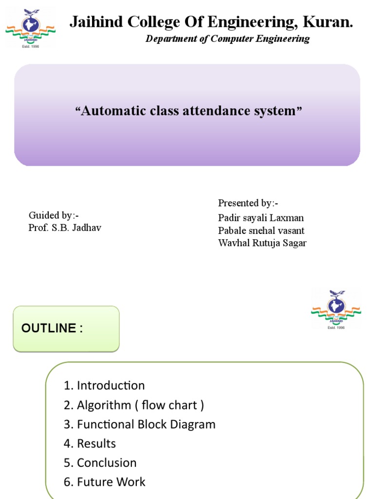 Automatic Class Attendance System | PDF | Computing | Computer Science