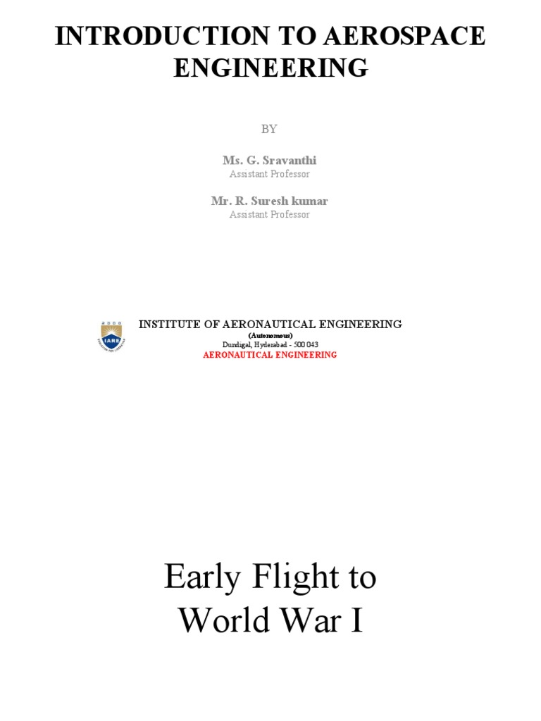 Early History of Aerospace Engineering | PDF | Atmosphere Of Earth | Sun