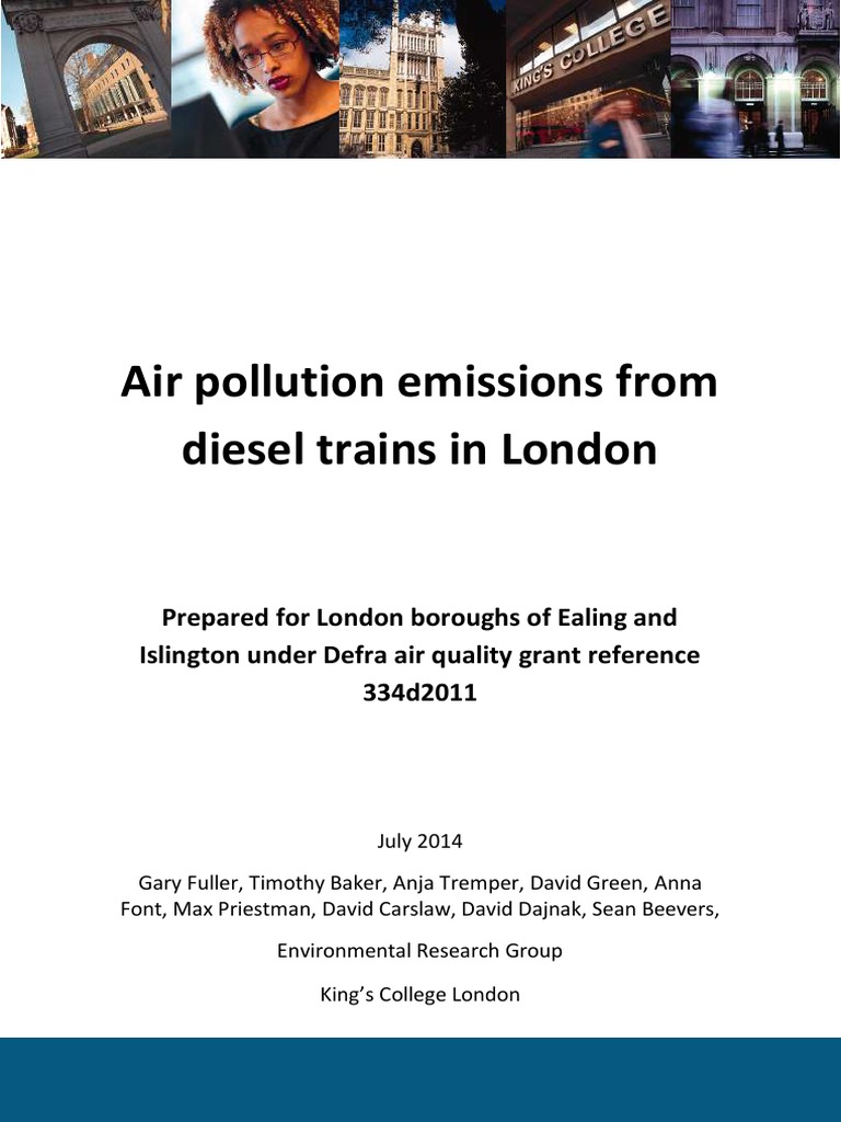 Diesel Train Air Pollution in London | PDF | Air Pollution | Particulates