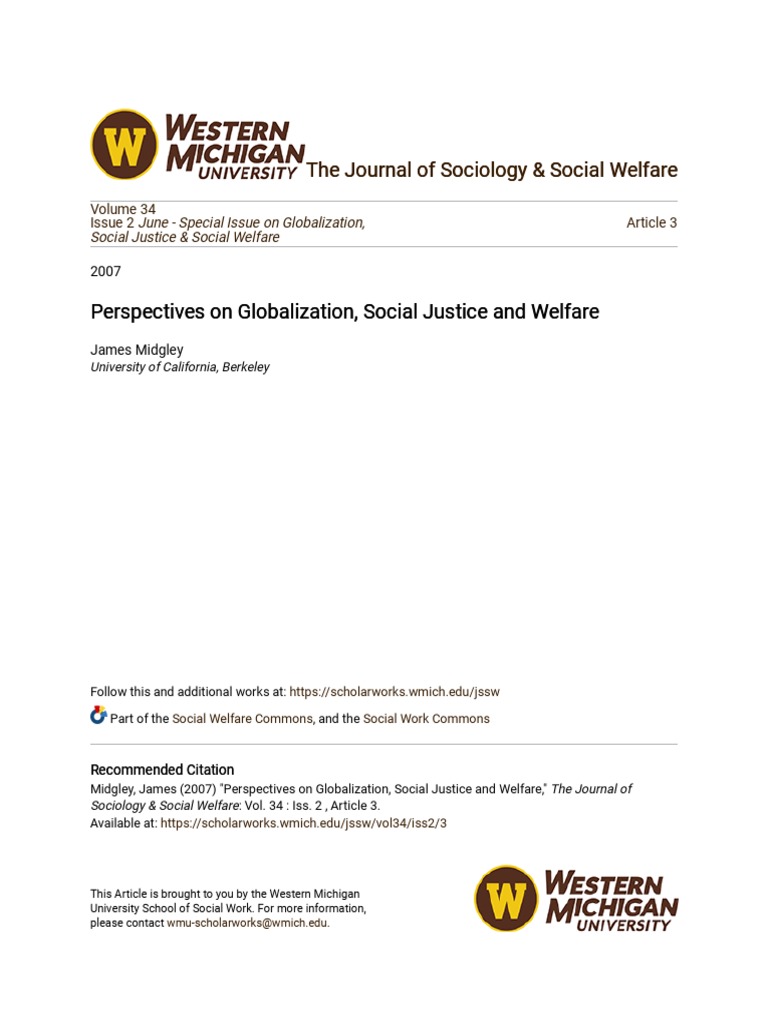 Perspectives On Globalization Social Justice and Welfare | PDF ...