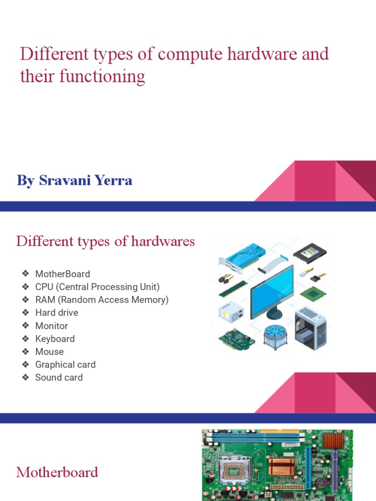 Different Types of Compute Hardware and Their Functioning: by Sravani Yerra | PDF | Random ...