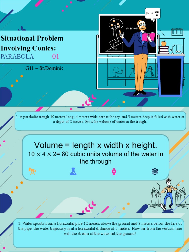 Situational Problem Involving Conics: Parabola | PDF | Geometry ...