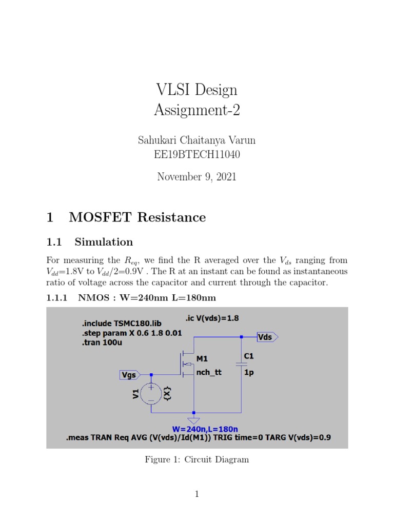 VLSI Assignment 2 | PDF | Mosfet | Capacitor