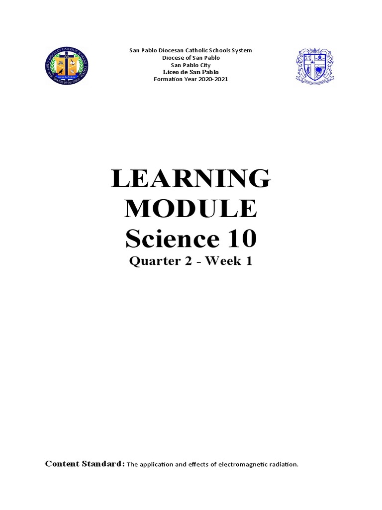 Learning Science 10: Quarter 2 - Week 1 | PDF | Electromagnetic ...