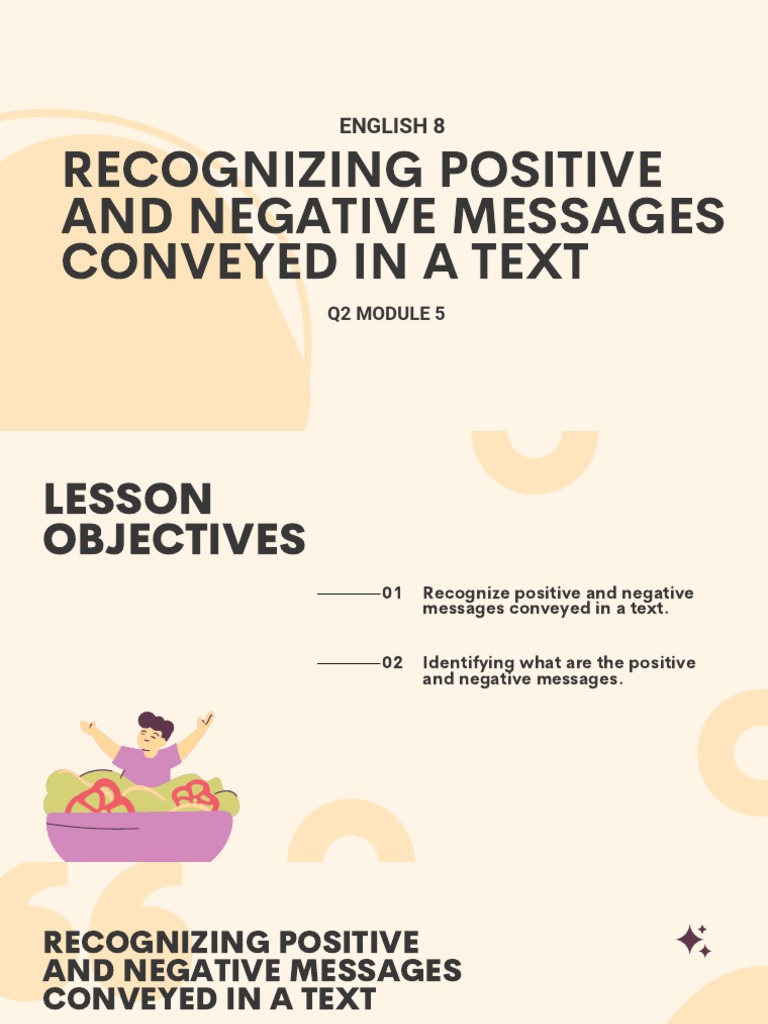 Q2 Module 5 Recognizing Positive and Negative Messages Conveyed in A ...