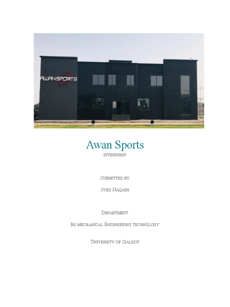 Awan Sports Intership Reports | PDF | Cognition | Learning