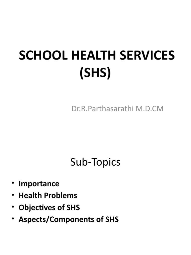 School Health Services | PDF | Physical Examination | Hygiene