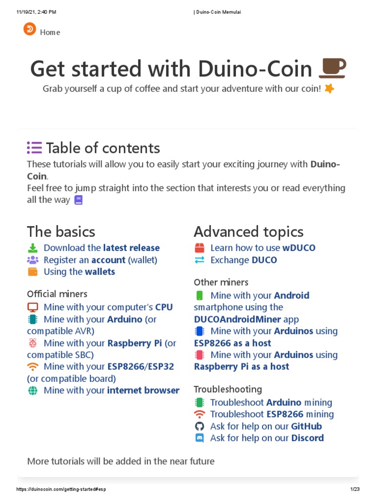 Duino-Coin Memulai | PDF | Command Line Interface | Graphical User Interfaces