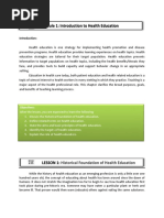 Health Education Lecture Notes Overview | PDF | Behavior | Behavioural ...