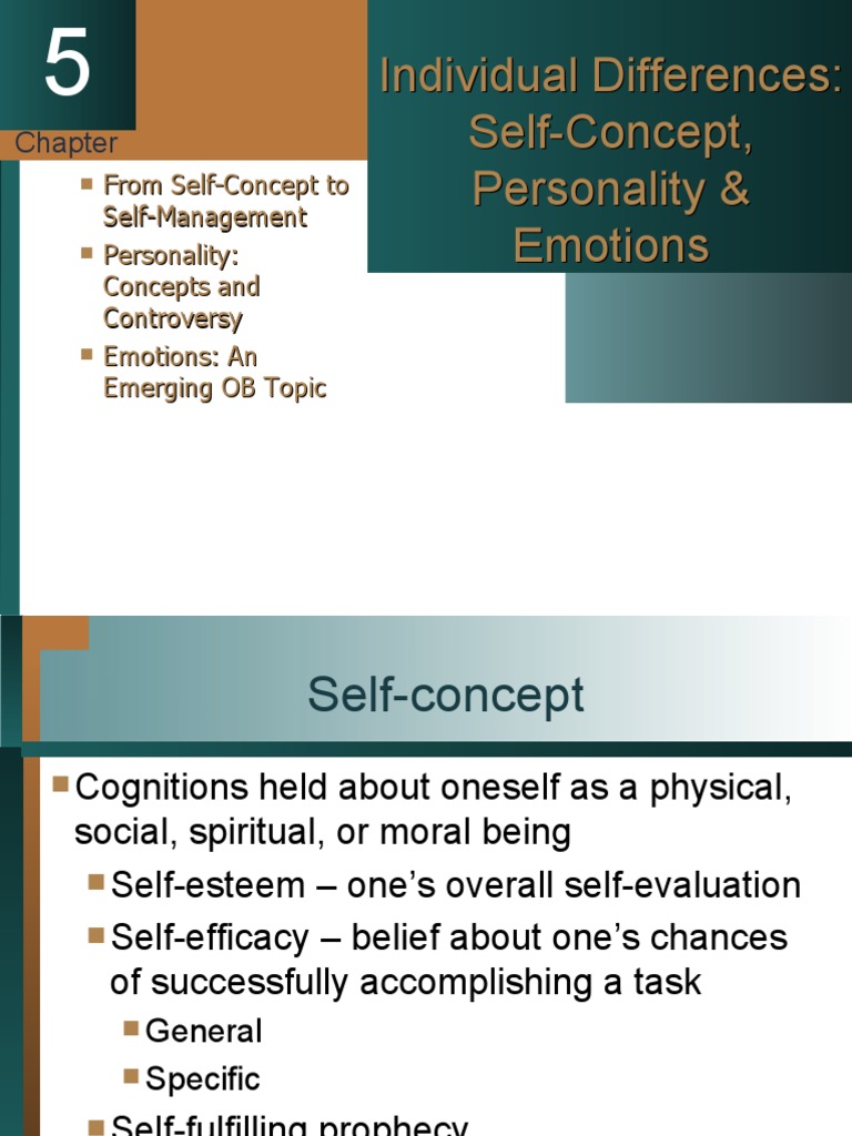 Individual Differences: Self-Concept, Personality & Emotions | PDF ...