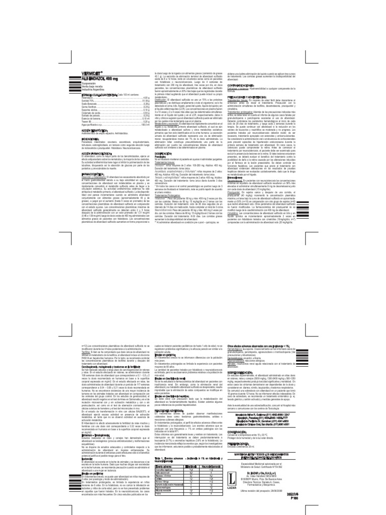 21 Vermicet | PDF | Farmacocinética | Farmacología