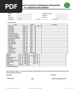 Checklist Pemeliharaan Mobil Operasional | PDF