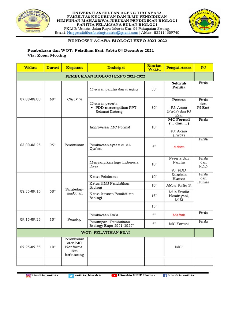 RD Pembukaan Bioexpo | PDF