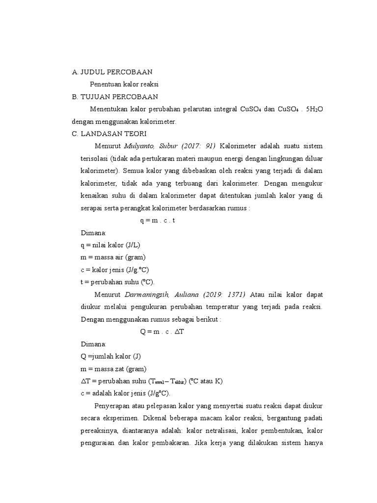 Laporan A-C Unit 1 Kimfis | PDF