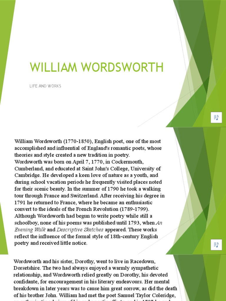 William Wordsworth: Life and Works | PDF | William Wordsworth | Samuel ...