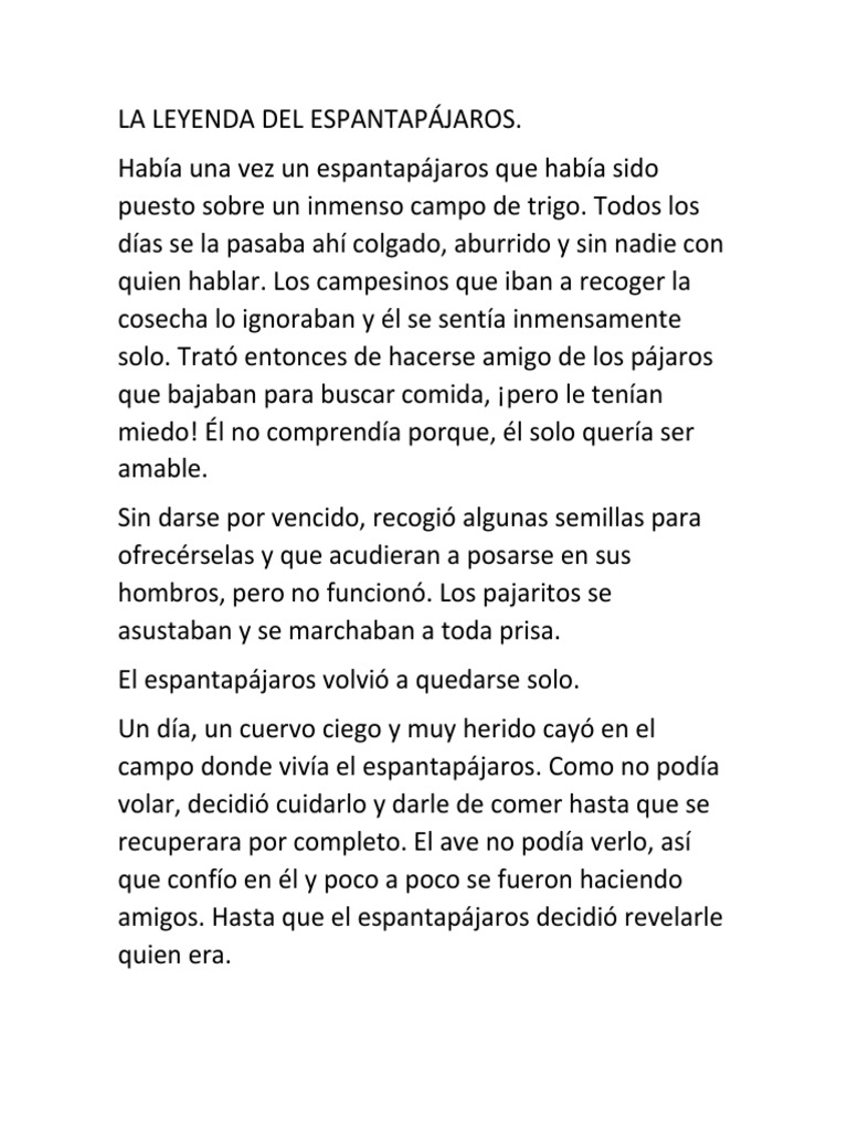 La Leyenda Del Espantapájaros | PDF