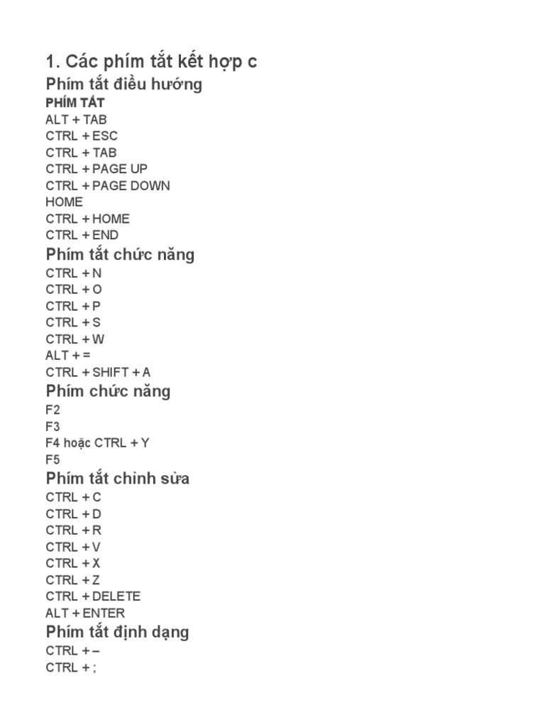 Excel Hotkey PDF