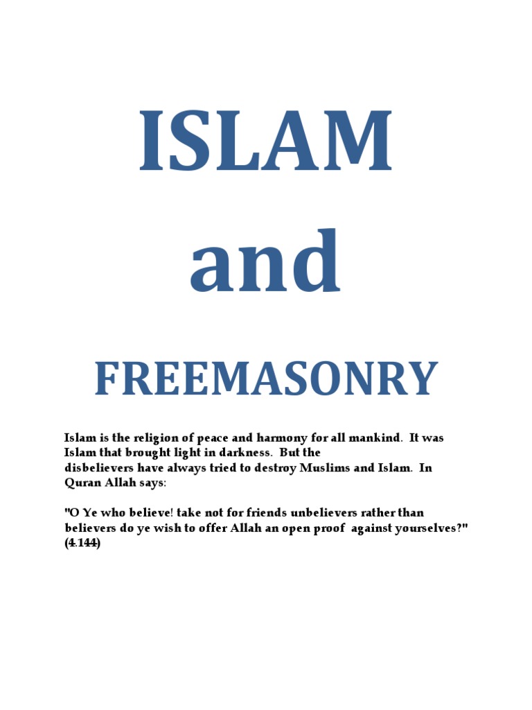 Freemasonry and Islam With A Special Reference To Pakistan | PDF ...