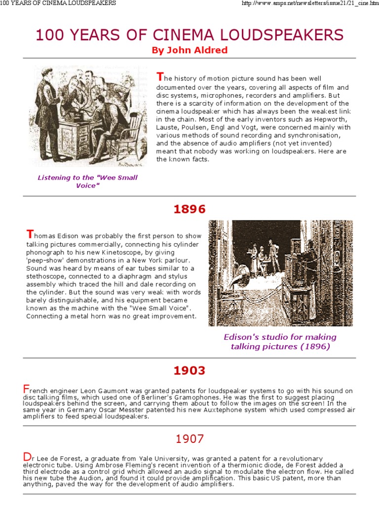 Evolution of Cinema Loudspeakers | PDF | Loudspeaker | Equalization (Audio)