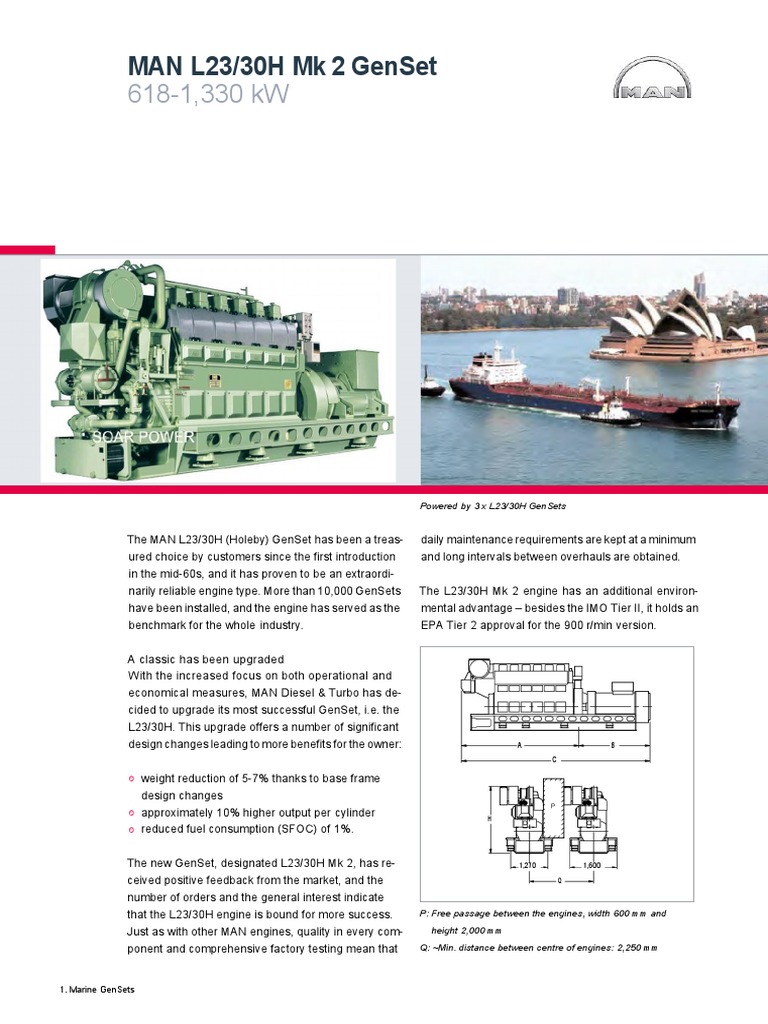 Man L23/30H MK 2 Genset | PDF | Engines | Diesel Engine