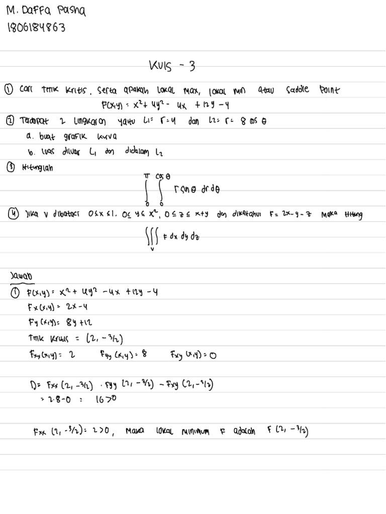 Advanced Calculus Problems | PDF | Complex Analysis | Mathematical Objects