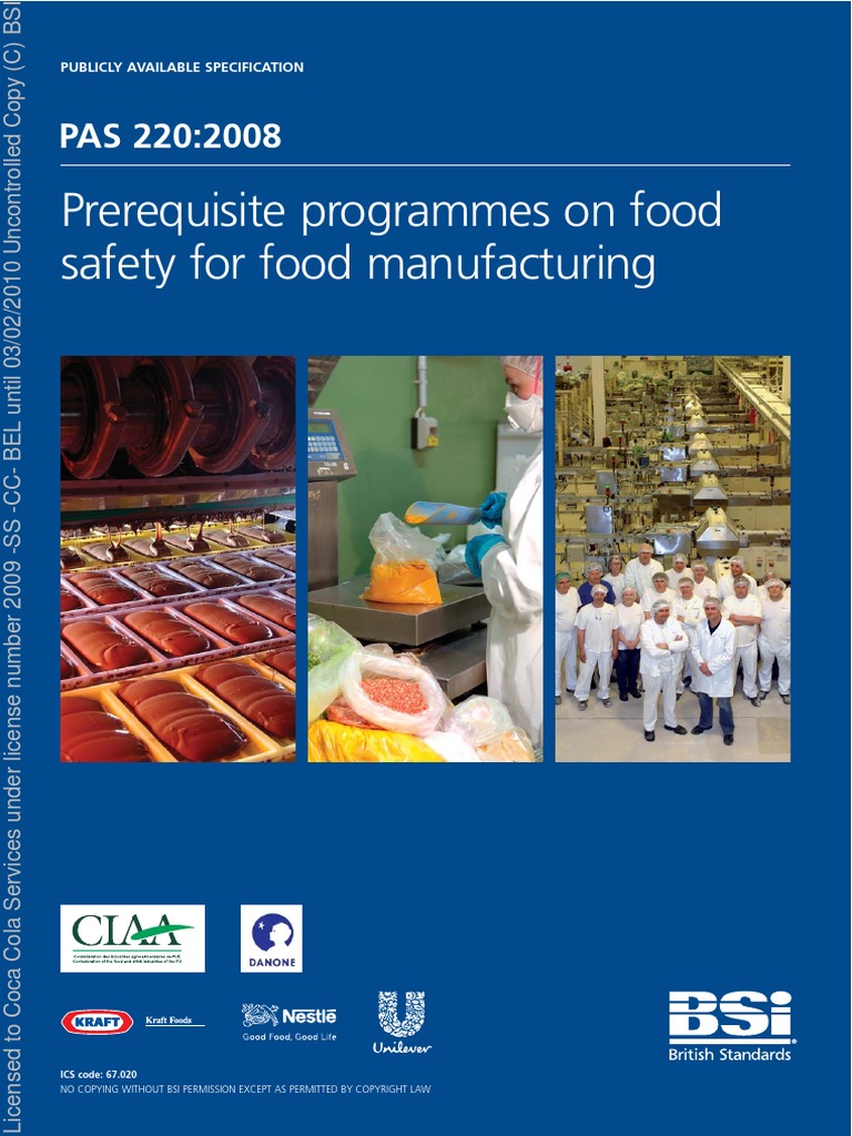 2008 - Prerequisite Programmes On Food Safety | PDF | Foods | Food Safety