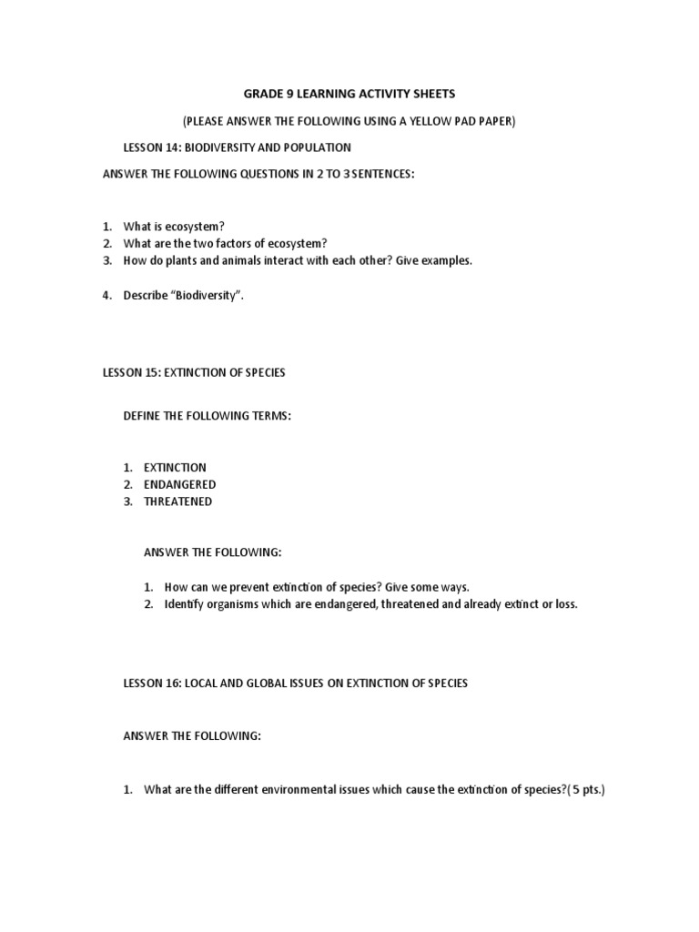Grade 9 Learning Activity Sheets Lesson 14 16 | PDF | Social Science ...