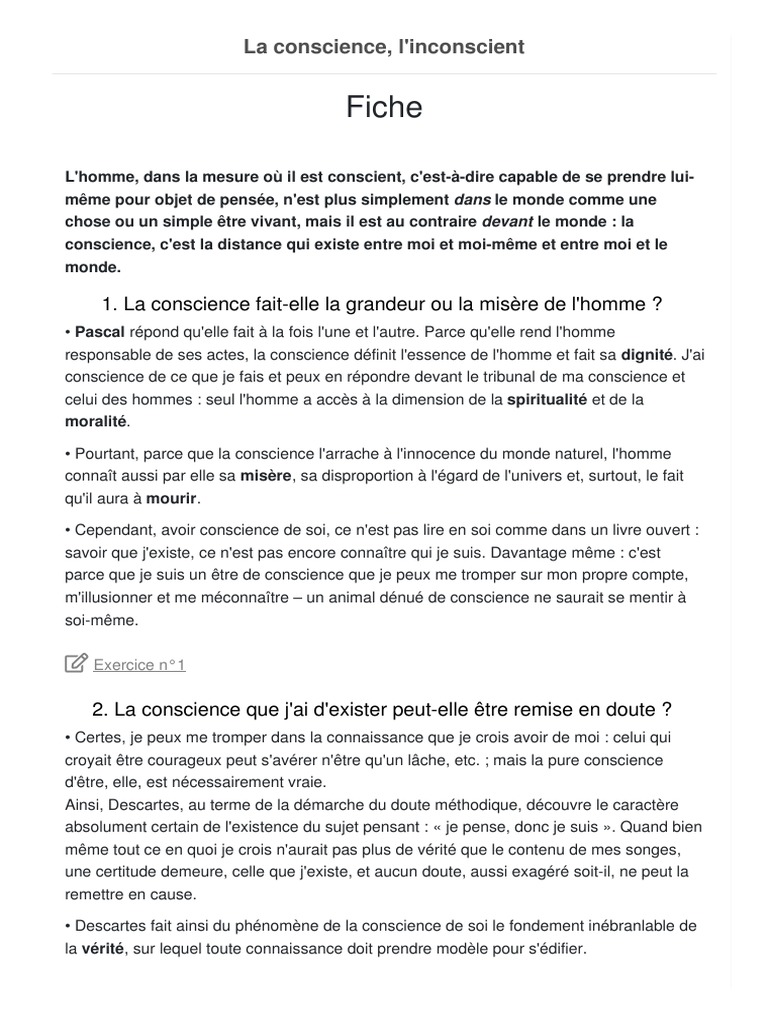 La Conscience Et L'Inconscient | Descargar gratis PDF | Conscience ...