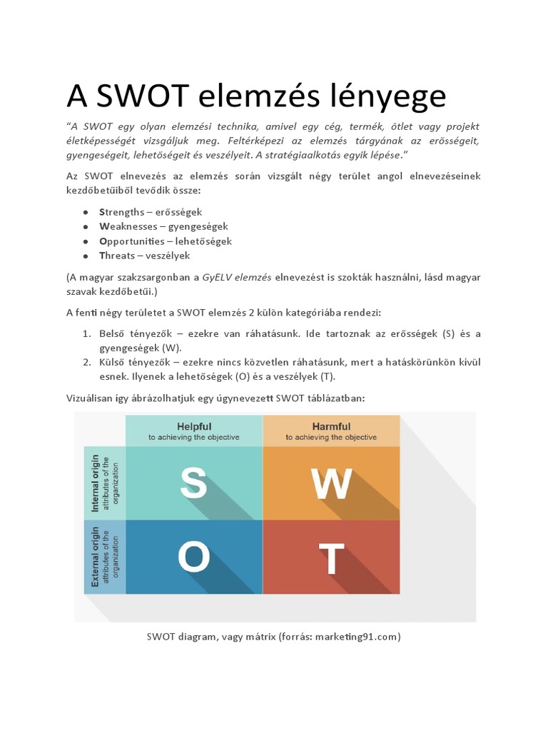 SWOT Elemzés | PDF