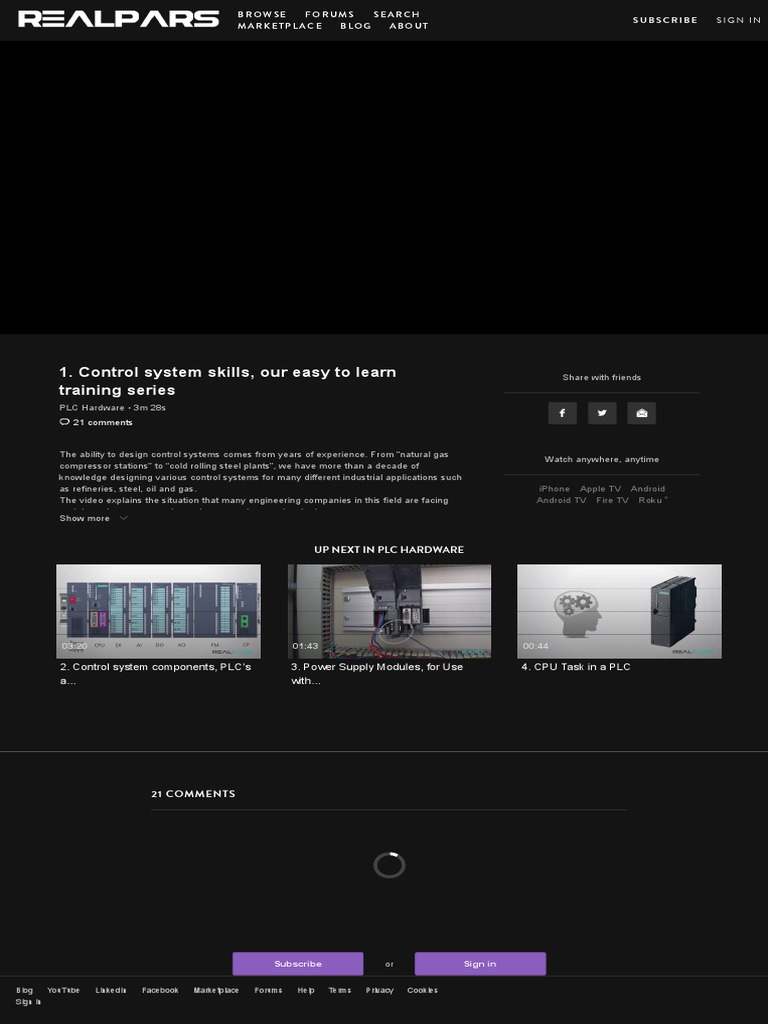 Control System Skills, Our Easy To Learn Training Series - PLC Hardware ...
