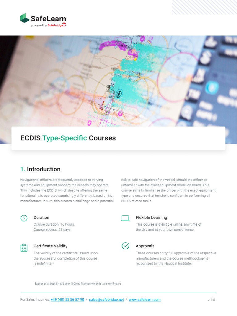 Data Sheet ECDIS Type Specific v1.0 | PDF | Navigation | Information
