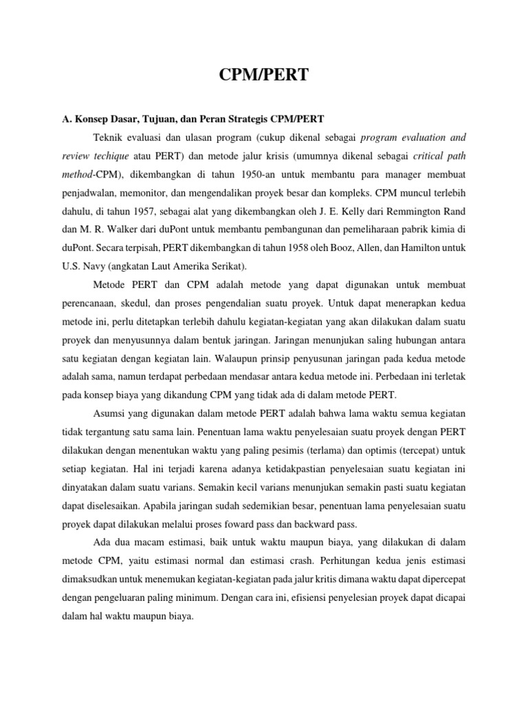CPM Pert | PDF