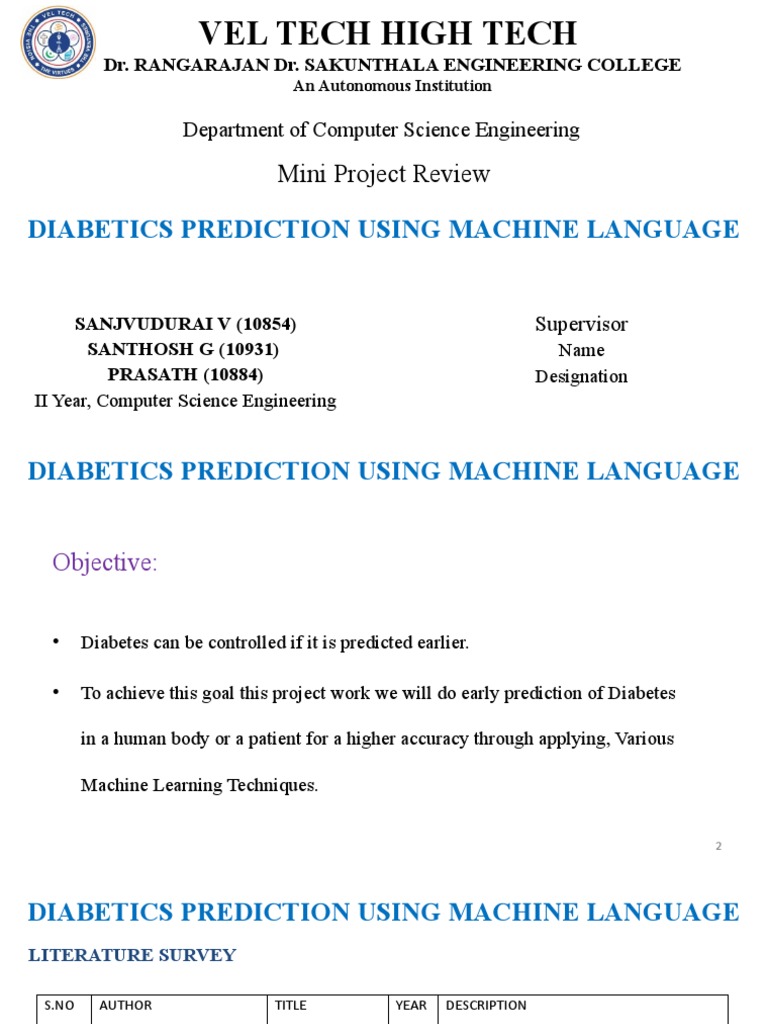 Diabetics Prediction Using Machine Learning | PDF | Machine Learning ...