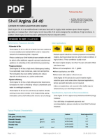Shell Argina S2 40 TDS | PDF | Lubricant | Motor Oil