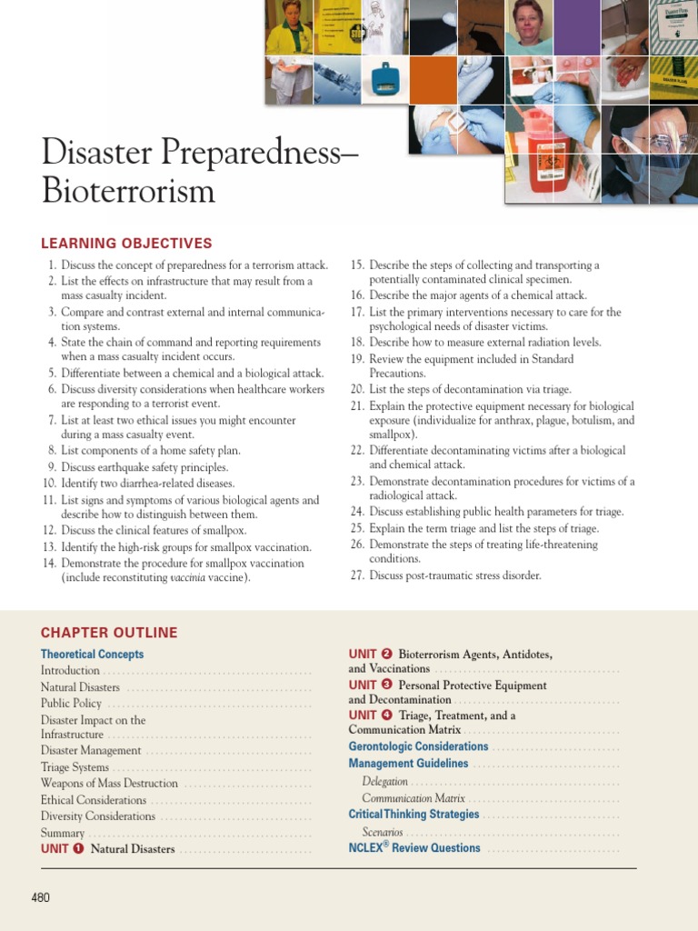 Disaster Preparedness Bioterrorism Pdf Radioactive Contamination