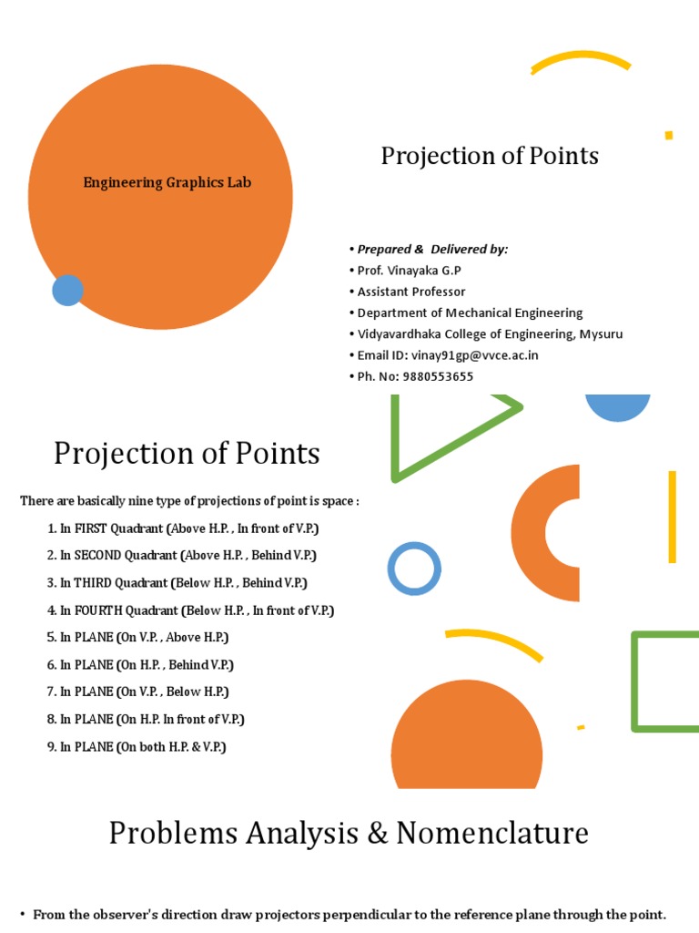 Projection of Points in Engineering Graphics | PDF | Cartesian ...