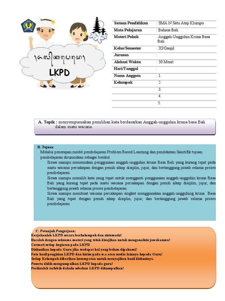 LKPD Pembelajaran 3 | PDF