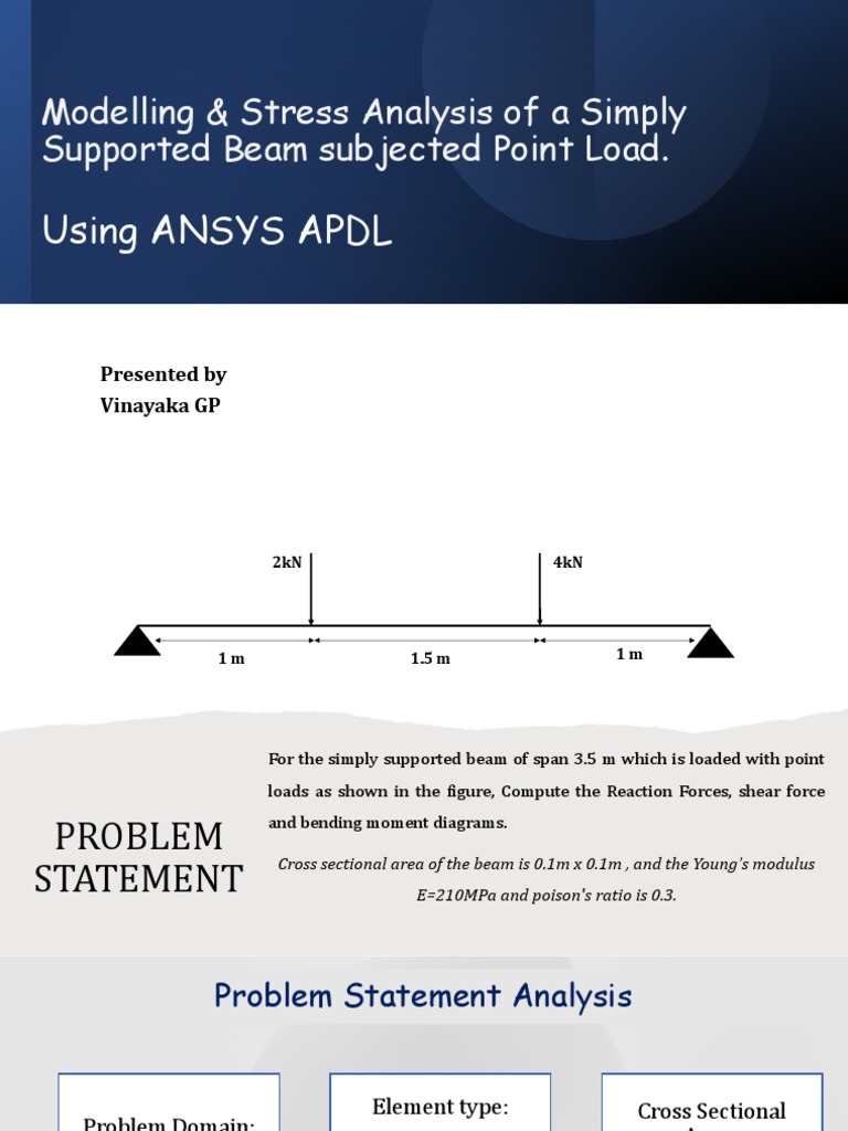 Modelling & Stress Analysis of A Simply Supported Beam Subjected Point Load | PDF | Beam ...
