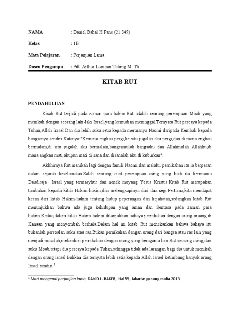 Risalah Kitab Rut | PDF | Agama & Spiritualitas