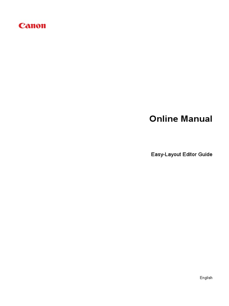 Online Manual: Easy-Layout Editor Guide | PDF | Software Development ...