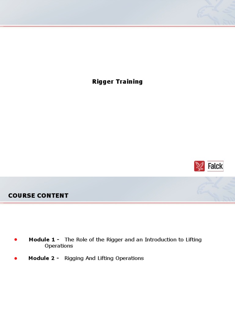 Opito Rigger Training | PDF | Manufactured Goods