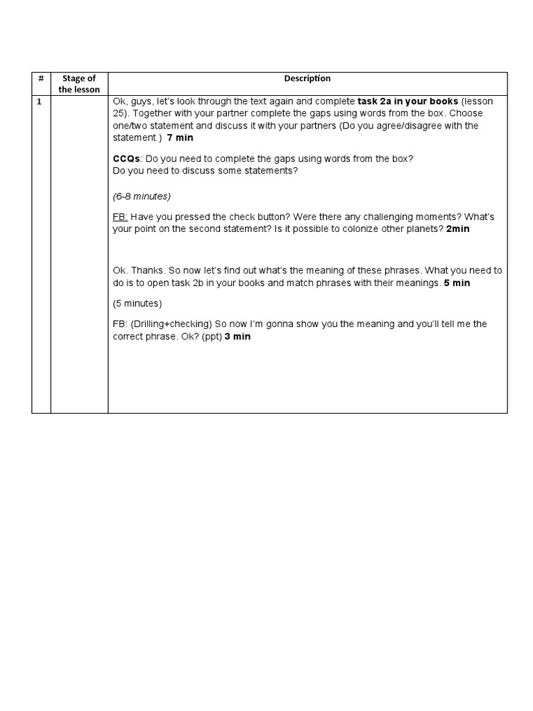 Vocab 20 Minutes Plan | PDF