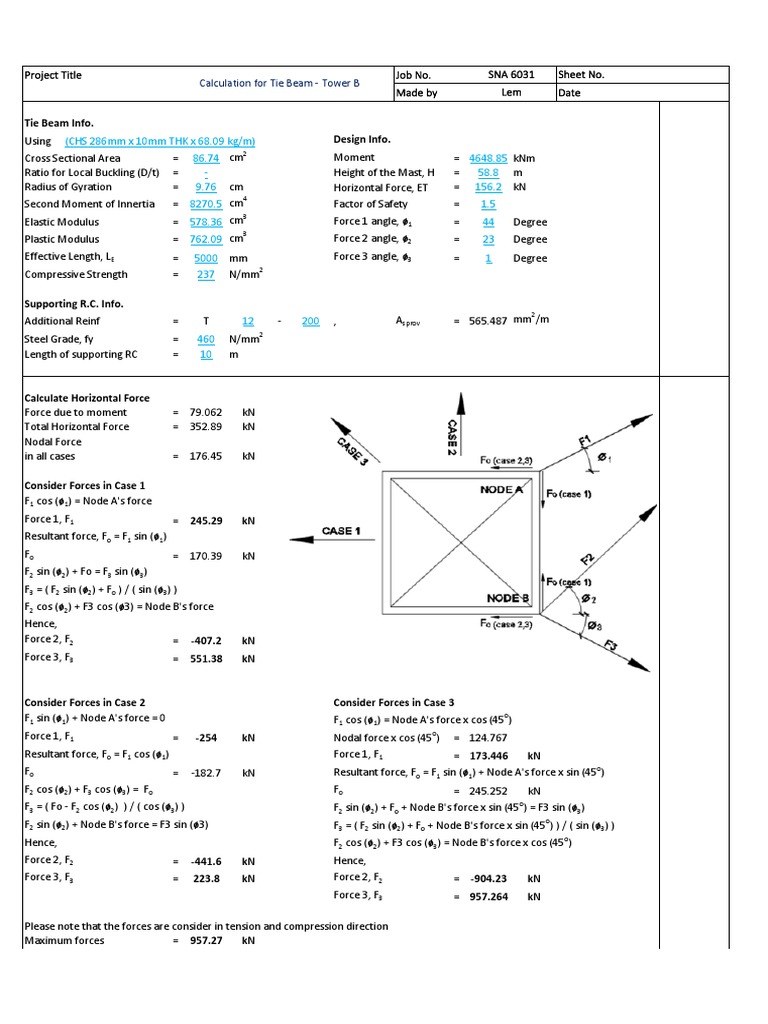 Tower Crane Tie | PDF | Buckling | Building Engineering