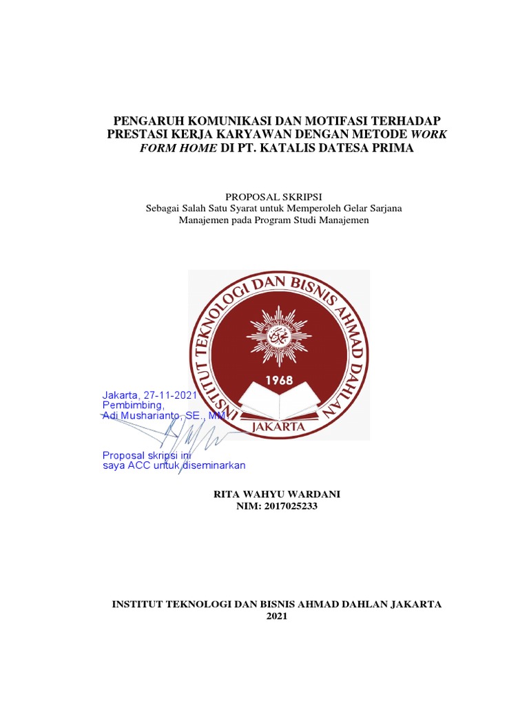 Skripsi Rita Wahyu | PDF | Bisnis | Pengelolaan Keuangan & Uang