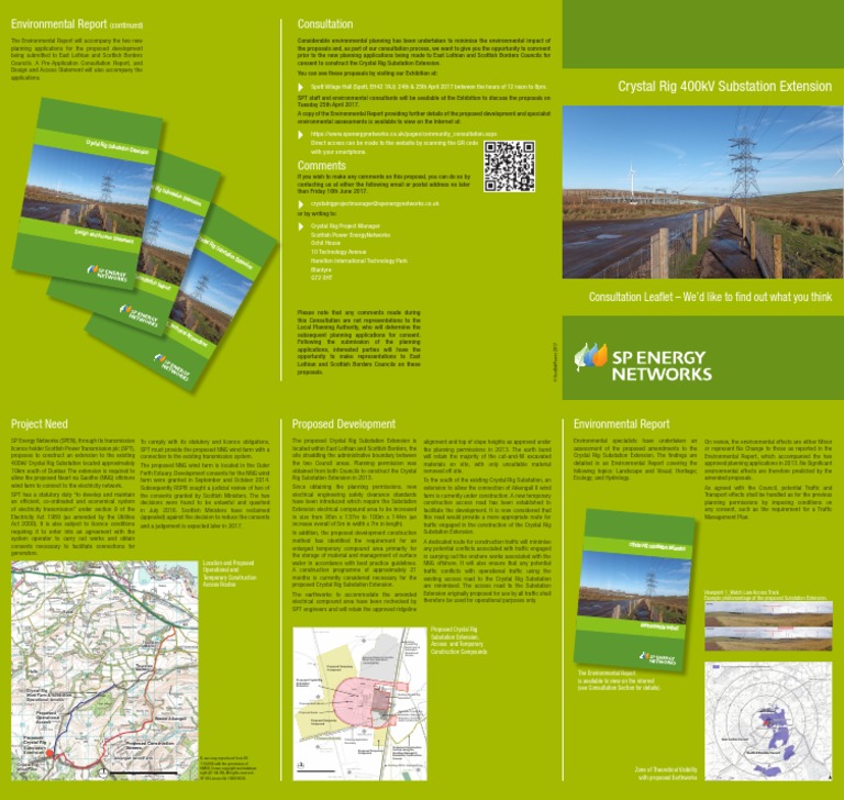 Crystal Rig 400kV Substation Extension: Consultation Environmental ...