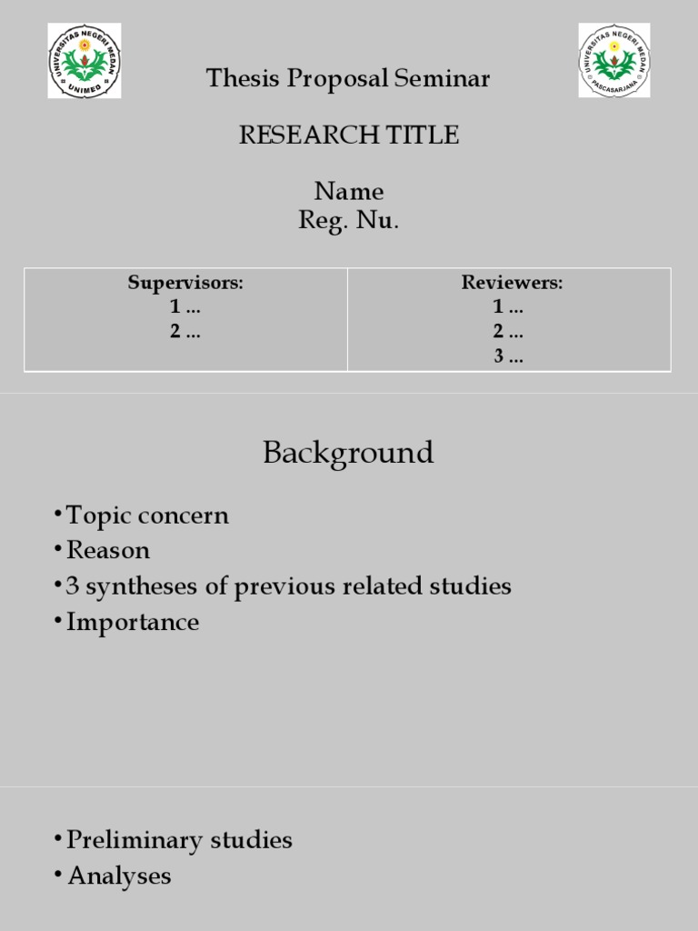 Thesis Proposal Seminar | PDF