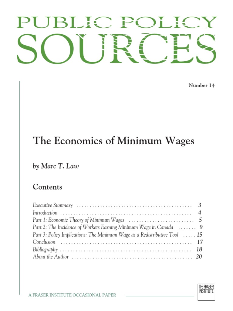Economics of Minimum Wage | Download Free PDF | Minimum Wage | Labour ...
