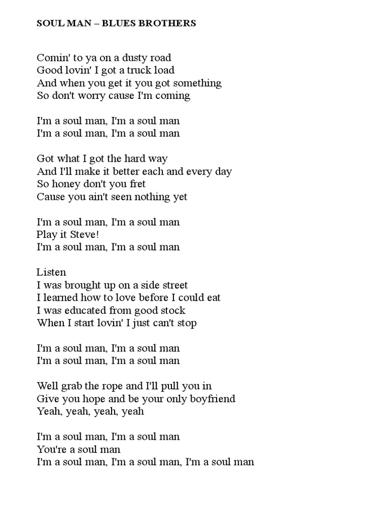 Soul Man | PDF | Poetry