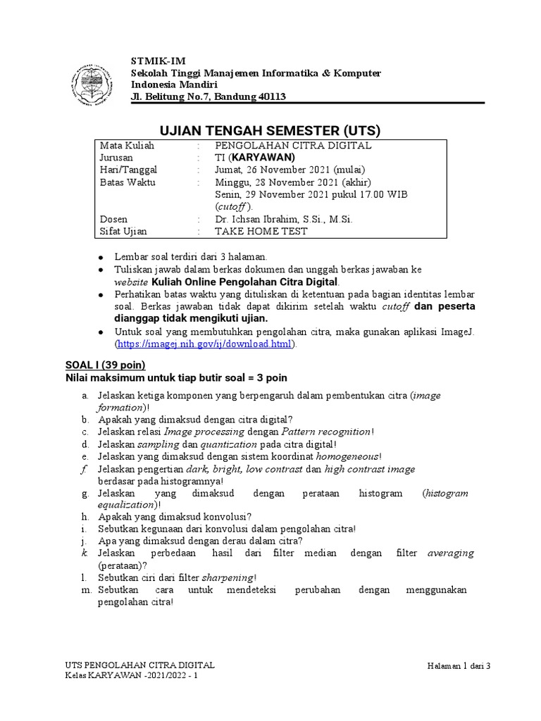 UTS Pengolahan Citra Digital 2021 | PDF