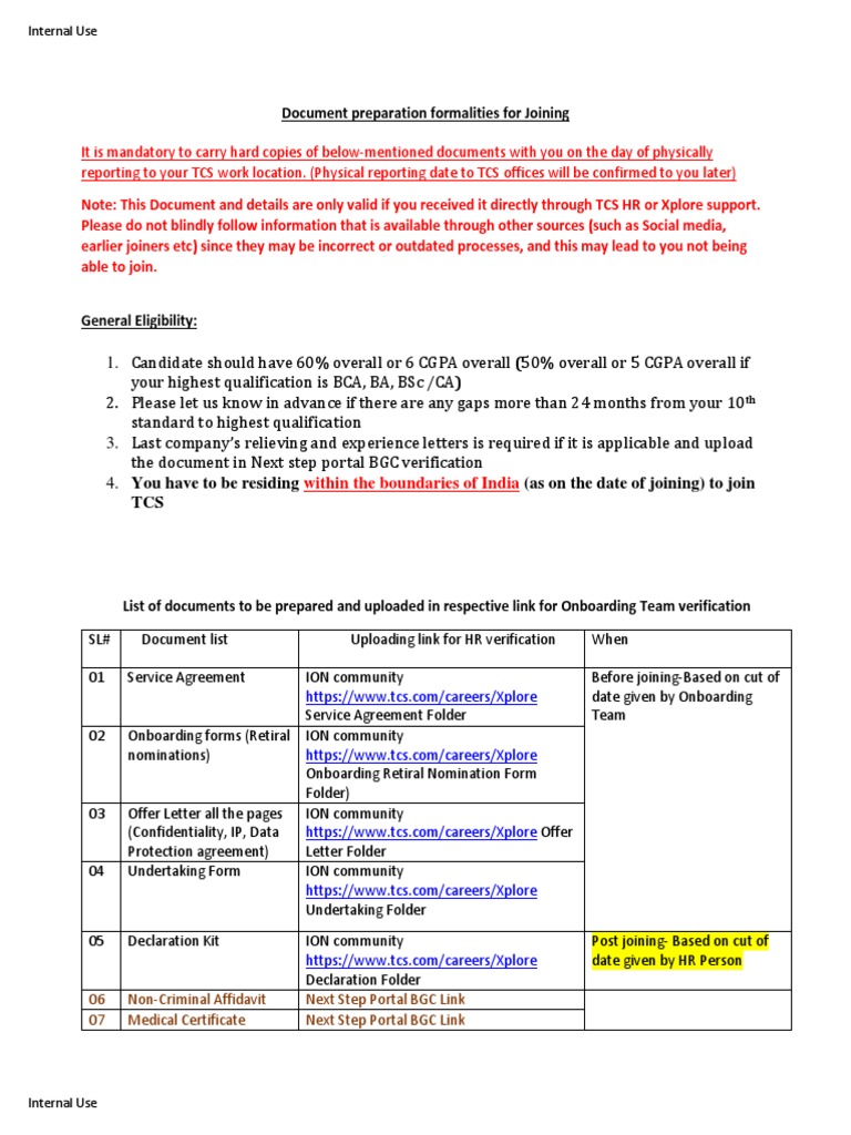 Step3 Document Preparation and Uploading Process For Joining ...